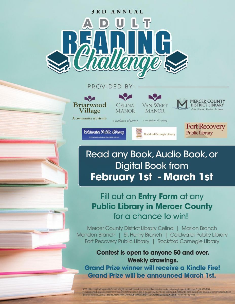 Adult Reading Challenge | Coldwater Public Library